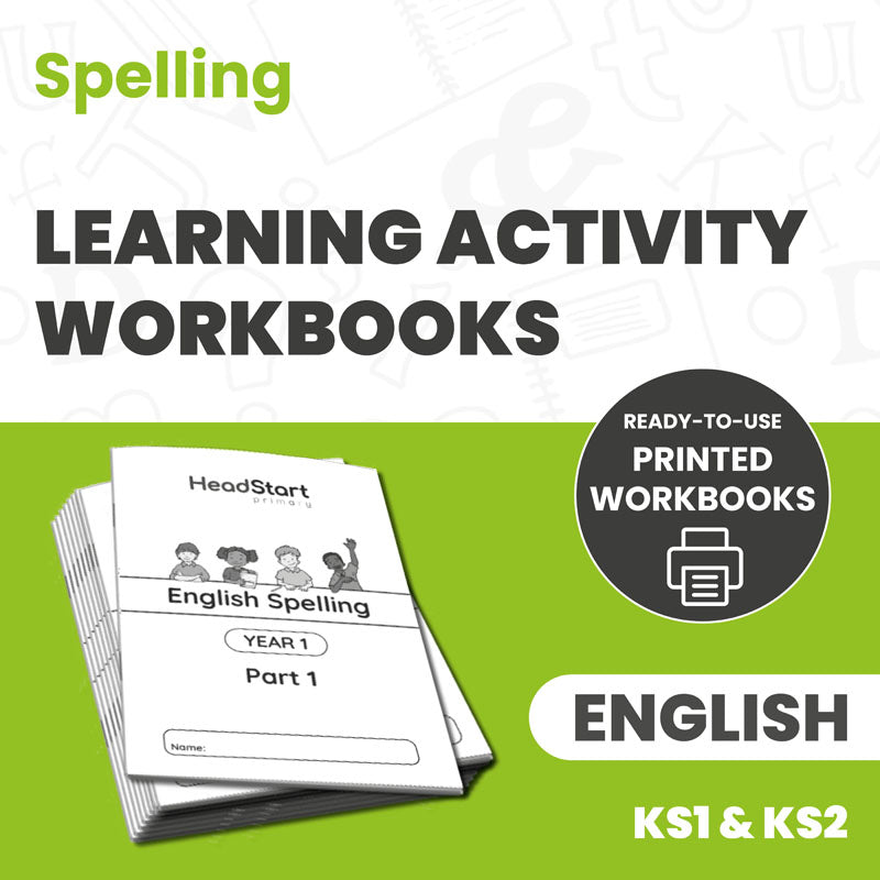 Spelling Learning Activity Workbooks – HeadStart Primary