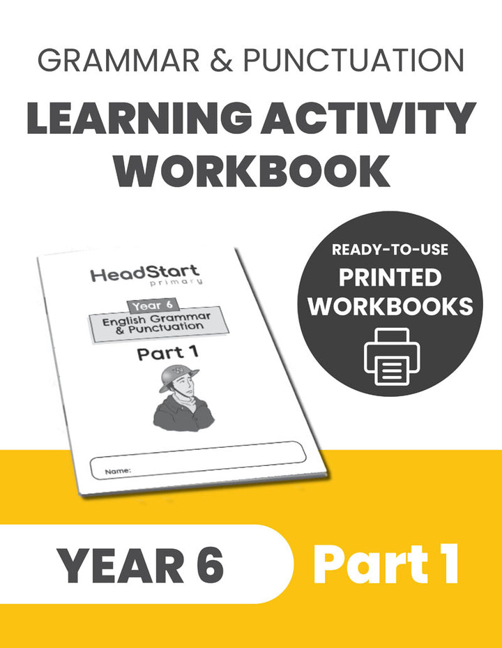 Grammar & Punctuation Learning Activity Workbooks – HeadStart Primary