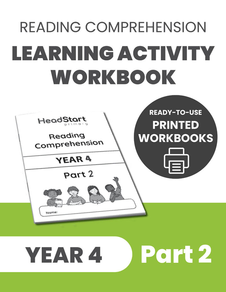Reading Comprehension Learning Activity Workbooks – HeadStart Primary