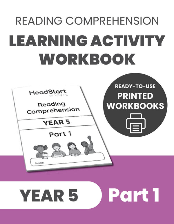 Year 5 Reading Comprehension Learning Activity Workbook: PART 1 ...