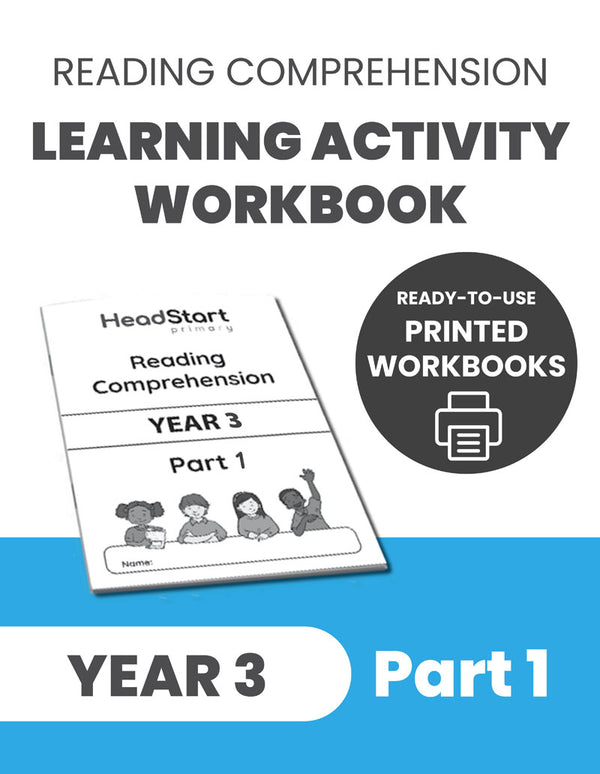 Year 3 Reading Comprehension Learning Activity Workbook: PART 1 ...